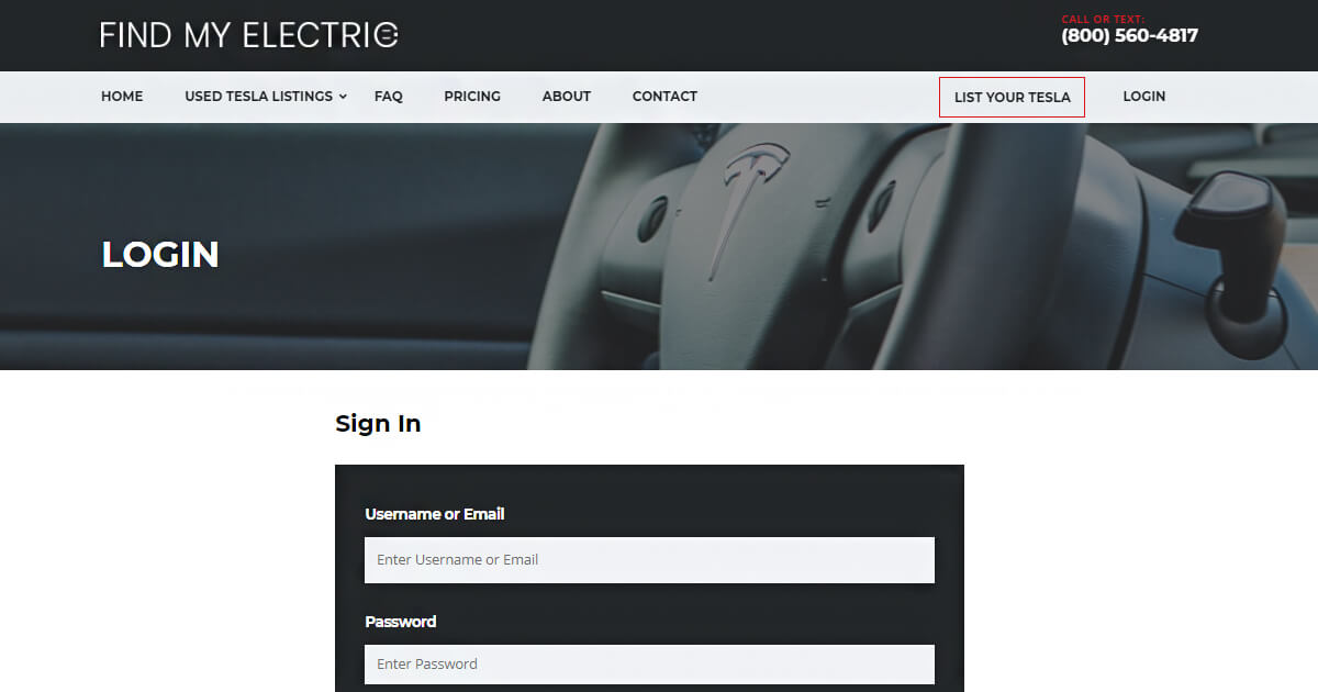 Login - Find My Electric